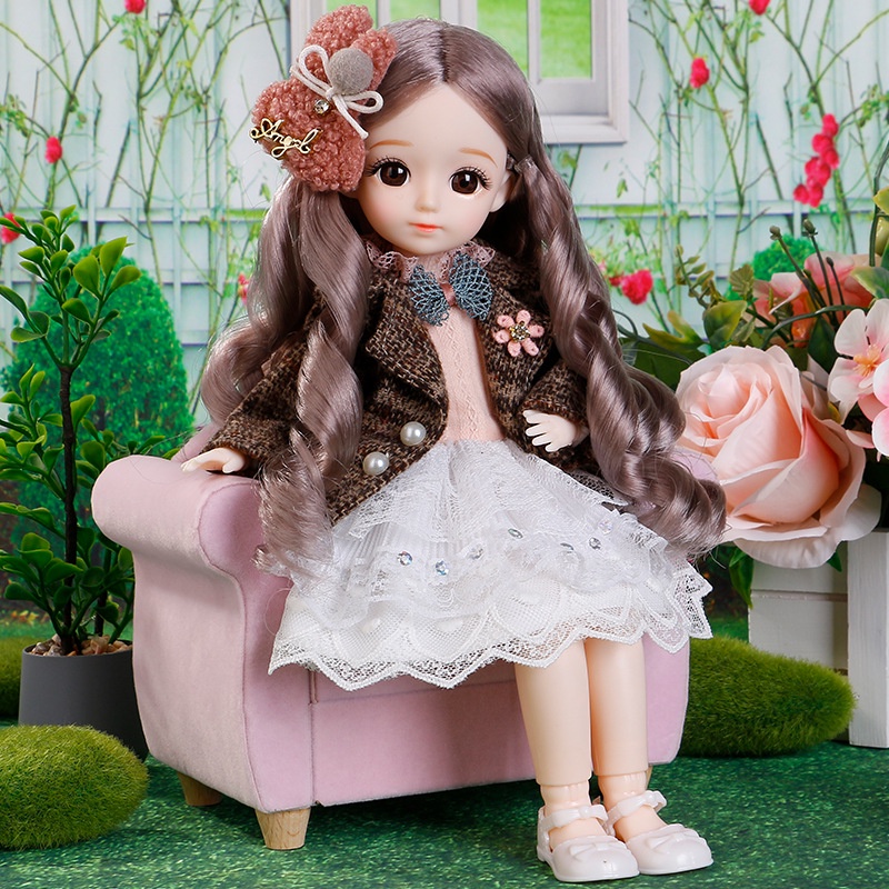 30CM Doll and Clothing Children's Toy 3D Simulation Eye Doll DIY ...