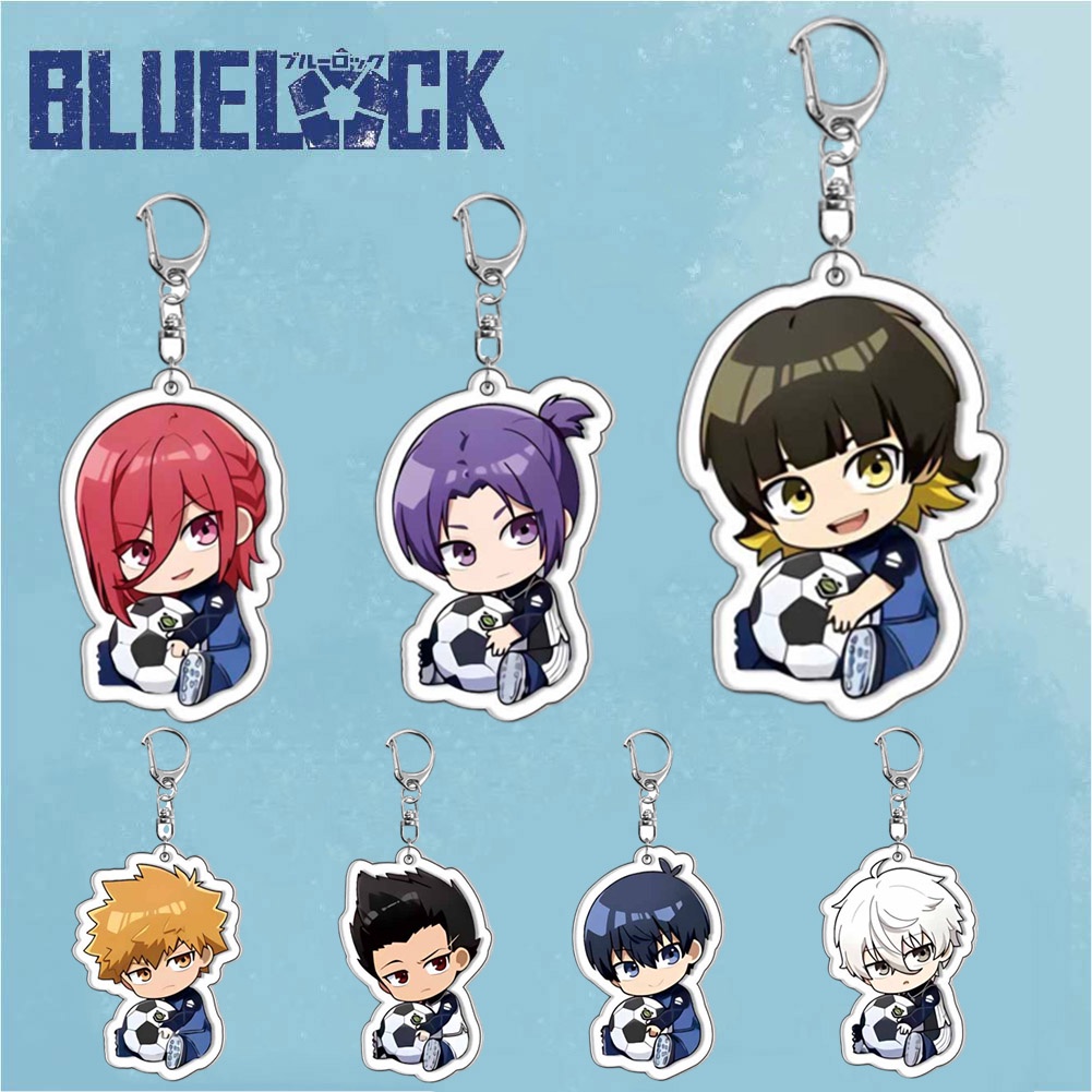 Blue Lock Japan Football Anime Keychain Double-Sided Cartoon Characters ...
