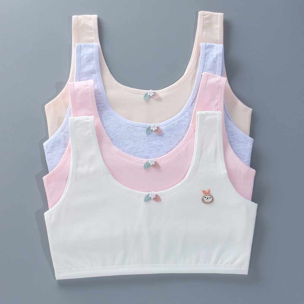 Girl Training Bra 8-16Y Teenage Student Cotton Sport Bralette Puberty ...