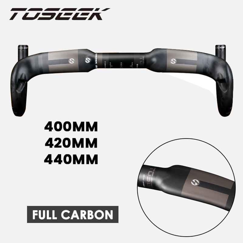 TOSEEK MTB Handlebar Full Carbo 400 420 440MM Mountain Bicycle Matte Handle Bar for Bike ...