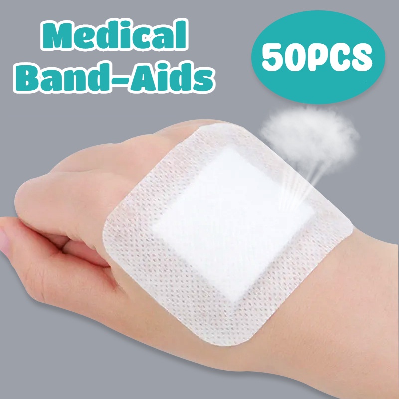 10 20 50pcs Non Woven Medical Adhesive Wound Dressing Big Band Aid Bandage for Wound Care Shopee Philippines