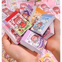 Kenz (24 Sheets) Small Momo Book Sticker Mini VIRAL/ Sticker Note Washi ...