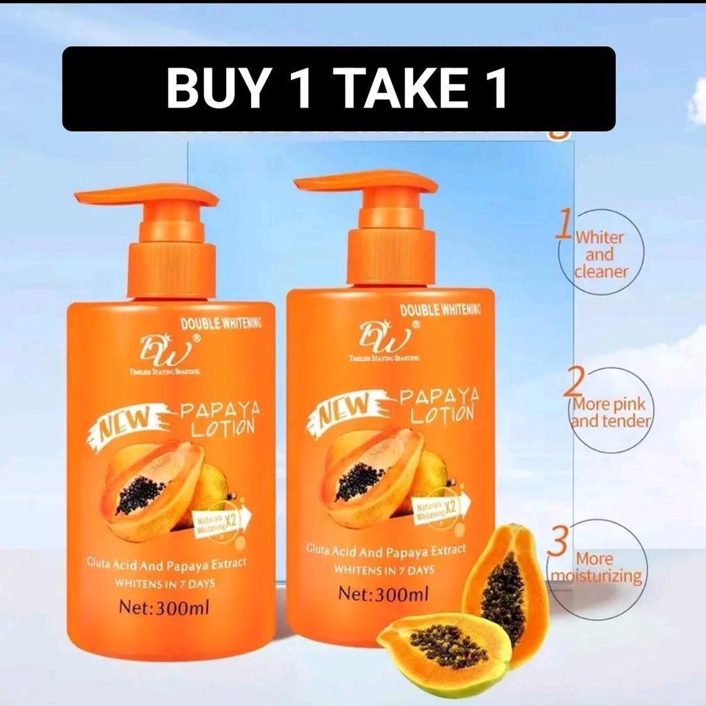 BUY 1 TAKE 1 Papaya Whitening Lotion 300ml perfume lotion sobrang ...