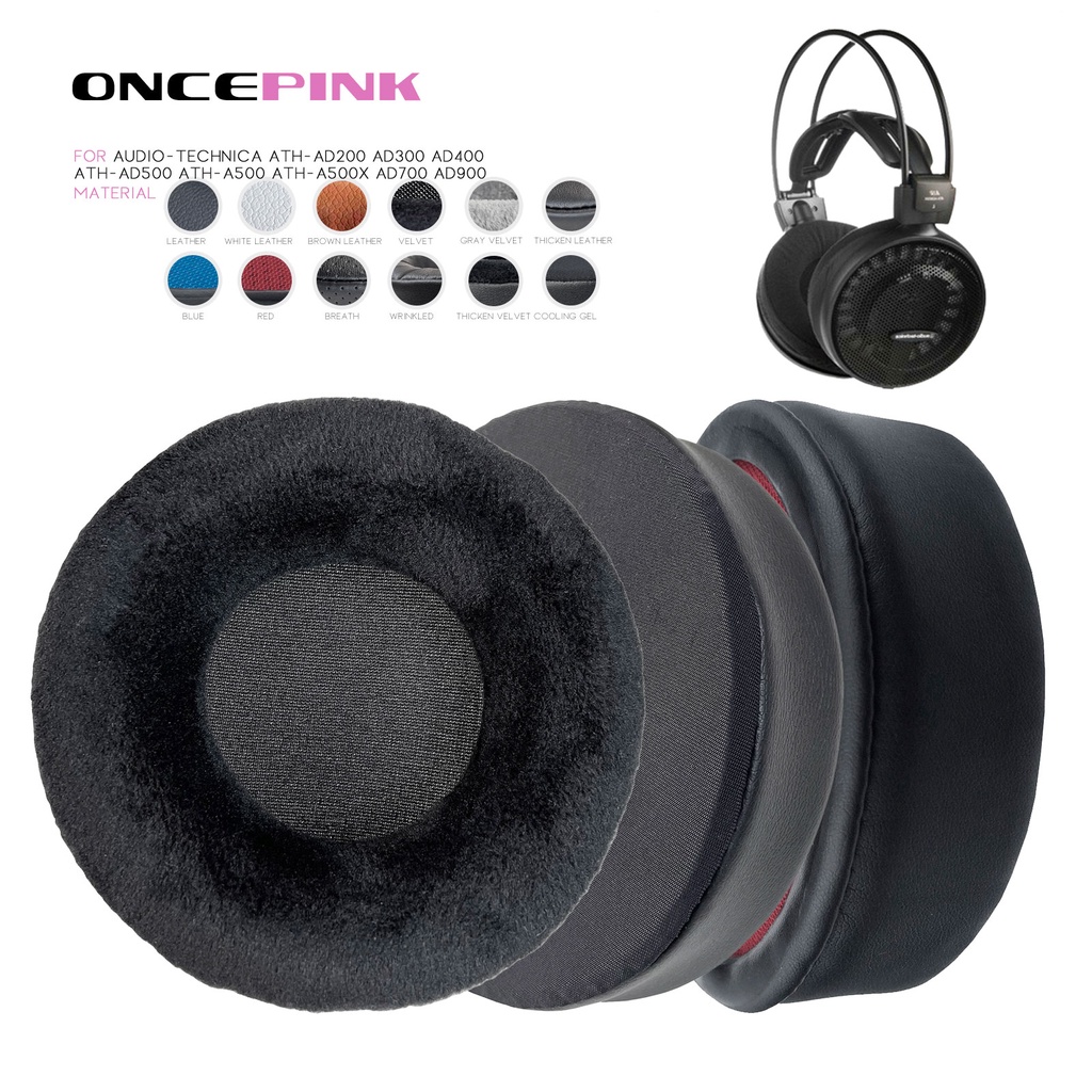 Oncepink Replacement Ear Pads for Audio-Technica ATH-AD200 AD300 AD400 ...