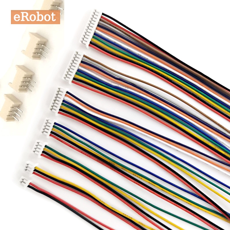 10 Sets JST 1.25mm Wire Cable Connector Micro JST Pitch 1.25mm 2/3/4/5/6Pin Female Plug ...