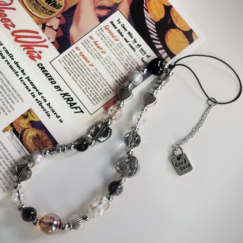 Huiwanju niche mobile phone pendant black and white vintage phone ...