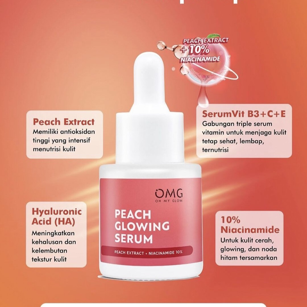 Omg Peach GLOWING Serum 20ml | Shopee Philippines