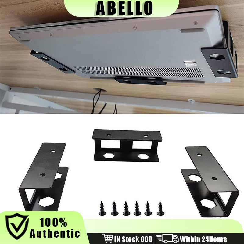with Screw Carbon Steel Bracket Stand Storage Durable Under Desk Laptop ...