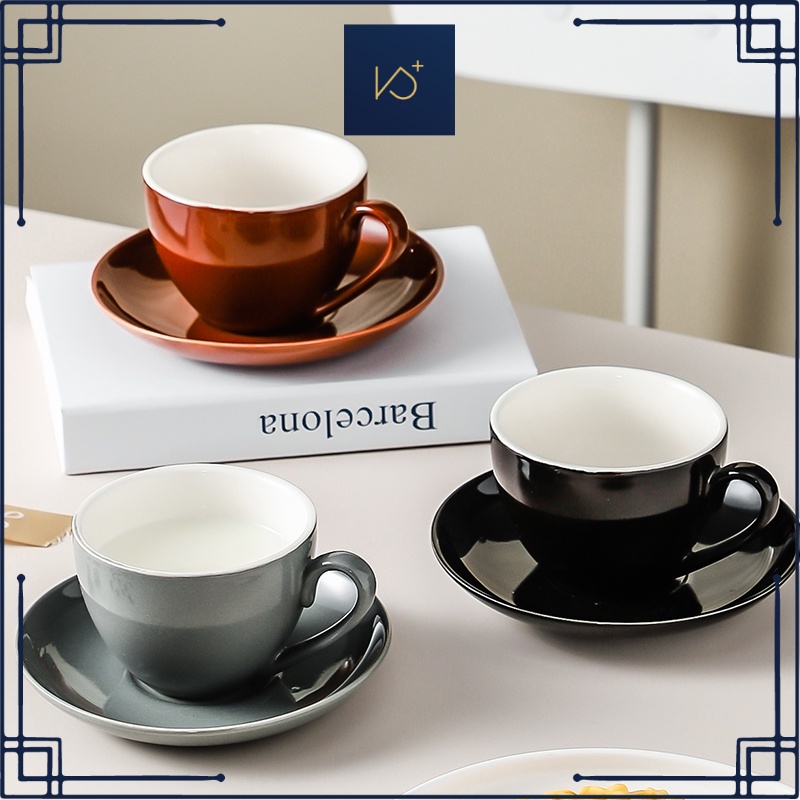 Kitchen Plus Colorful Cup and Saucer 300ml KP279 | Shopee Philippines