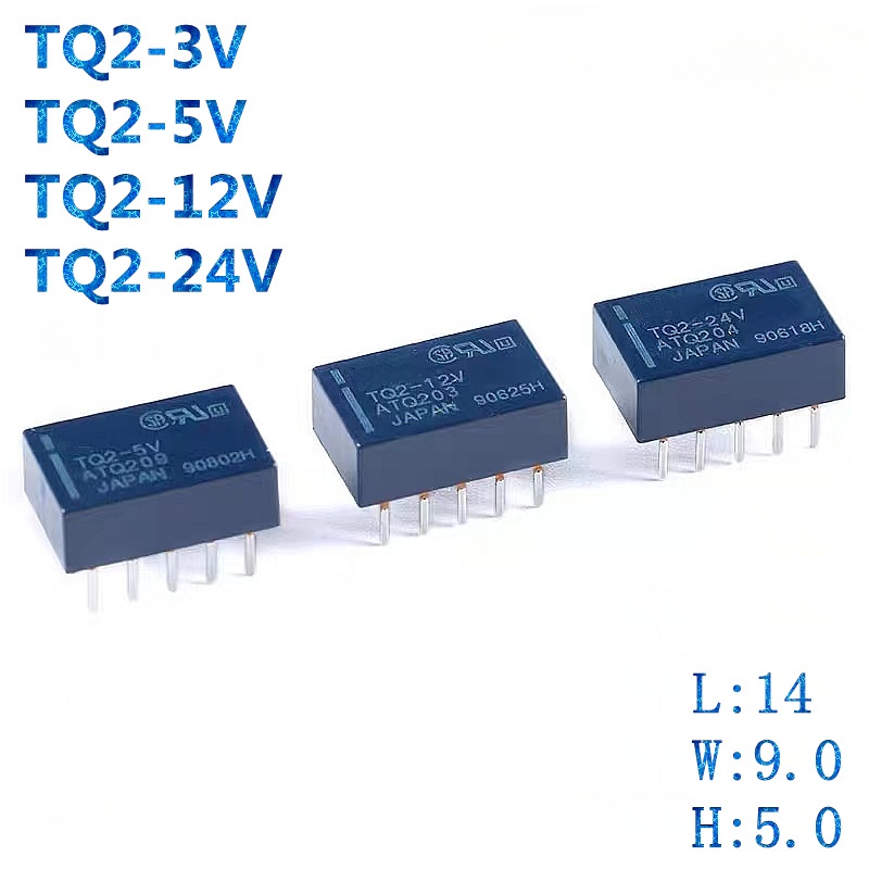 2Pcs Original New TQ2 Signal Relay 3V 5V 12V 24V 10Pin 1A TQ2-5V TQ2 ...