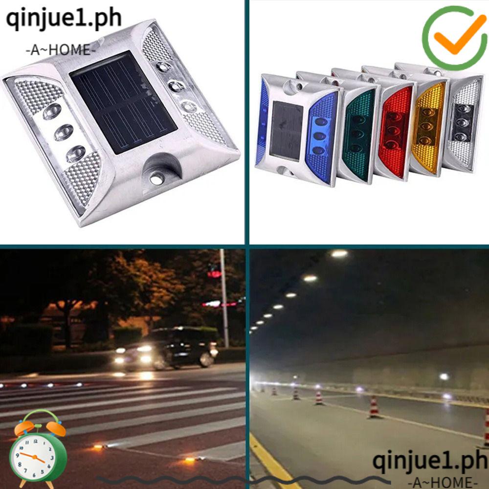 QINJUE1 Traffic Marker Light, Flashing or Always-on Reflective Solar ...