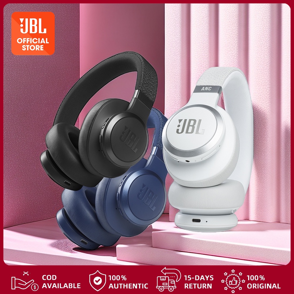 JBL LIVE 660NC Wireless Over-Ear NC Headphones with Built-in Microphone Active Noise Cancelling ...