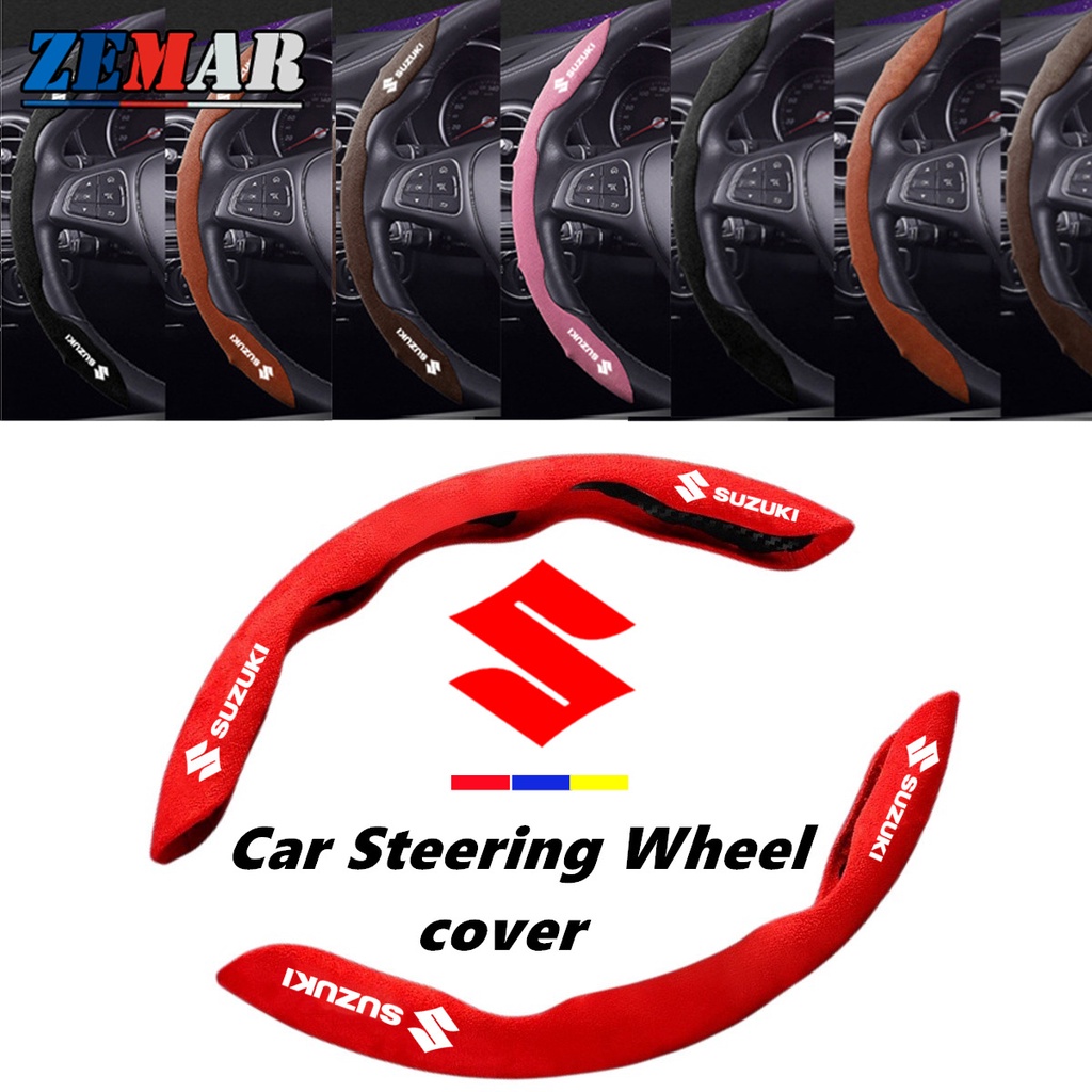 Suzuki Universal Car Steering Wheel Cover Suede Steering Wheel Cover ...