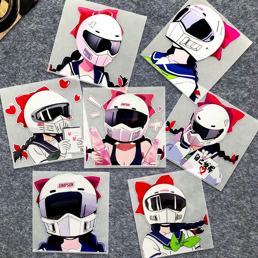 JDM Sound Girl Kawasaki To Dream Love Motorcycle Body Car Stickers ...