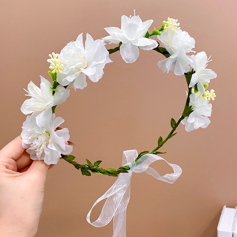 Flower Crowns Headband Girl Bridesmaid Flower Headpieces Hair Band ...