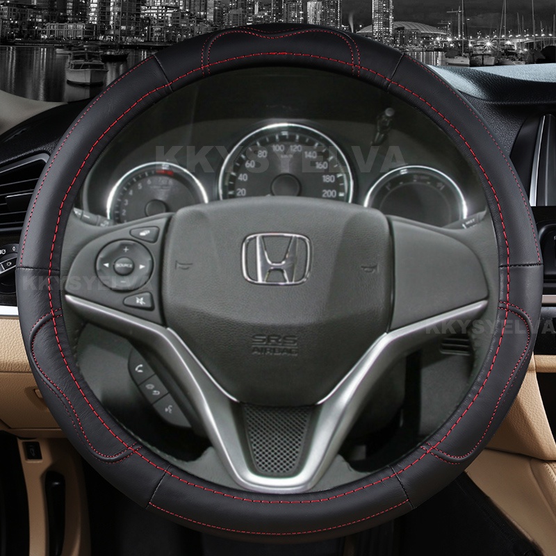 Genuine Leather Car Steering Wheel Cover For Honda City 2014 2019 Fit 2014 2019 Jazz 2014 2019 HR V 2016 Auto Accessories Shopee Philippines