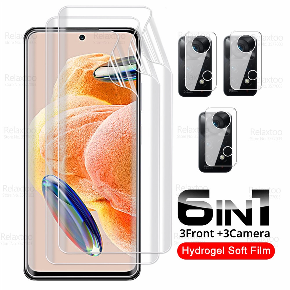 For Xiaomi Redmi Note 12 Pro 4G Hydrogel Film 6in1 Camera Glass Screen ...