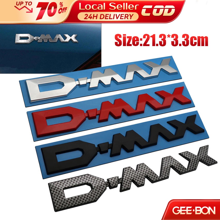 GEEBON D-MAX Sticker Rear Trunk Lid Letter Logo Styling Car Side Fender ...