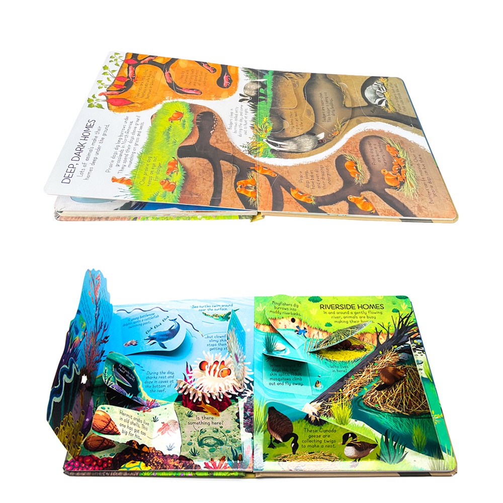 Usborne Look Inside Animal Home English Board Book for Kids Bedtime ...