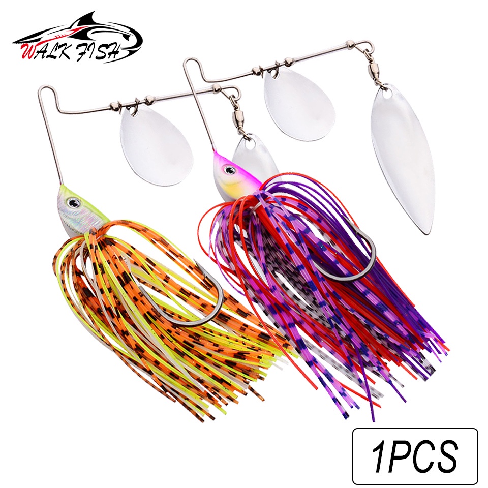 WALK FISH 1PCS Spinner Bait 10g 15g 20g Tassel Beard Buzzbait With ...