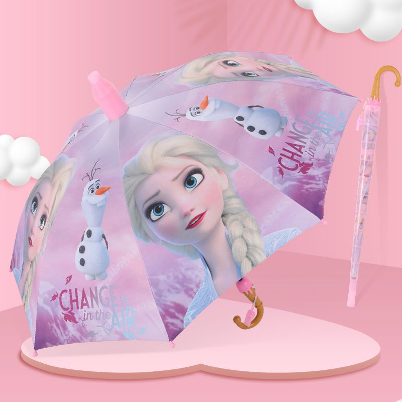 Elsa Vinyl Sunscreen Children Umbrella Automatic Male Female Baby ...
