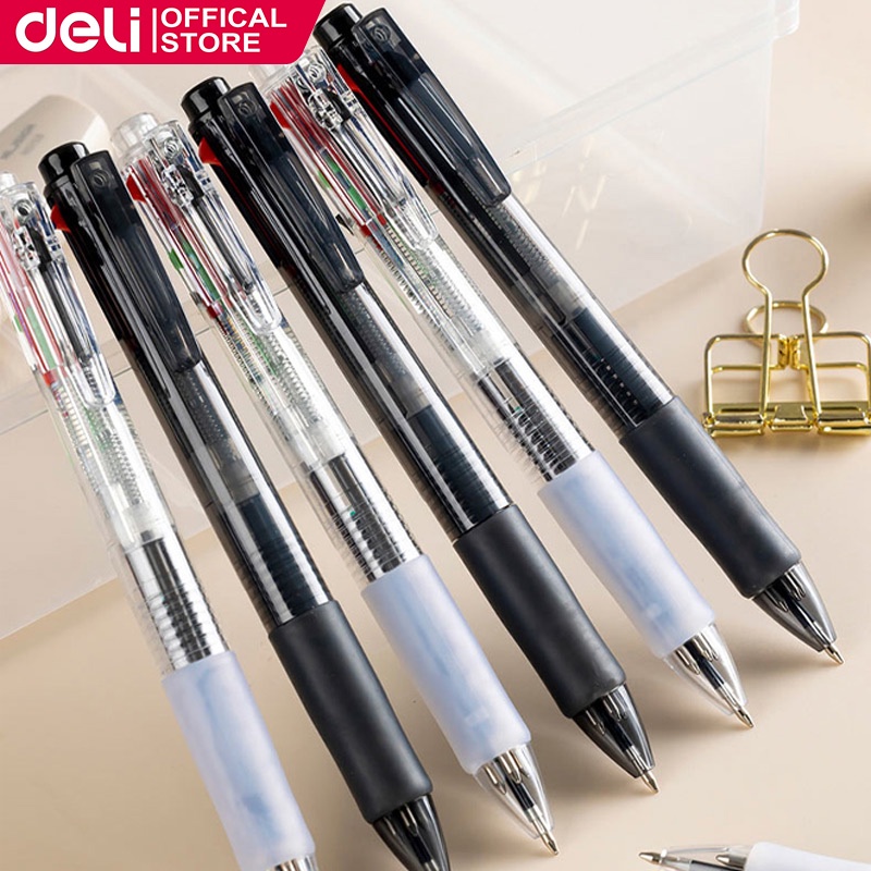 Deli S313 Multicolor Ballpoint Pen 4 Color Ballpen 0.7mm 1 Pcs | Shopee ...