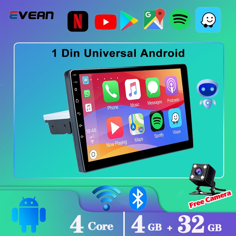 7''/9"/10" 4G+32G 1 Din Android Head Unit Navigation GPS Car Stereo ...