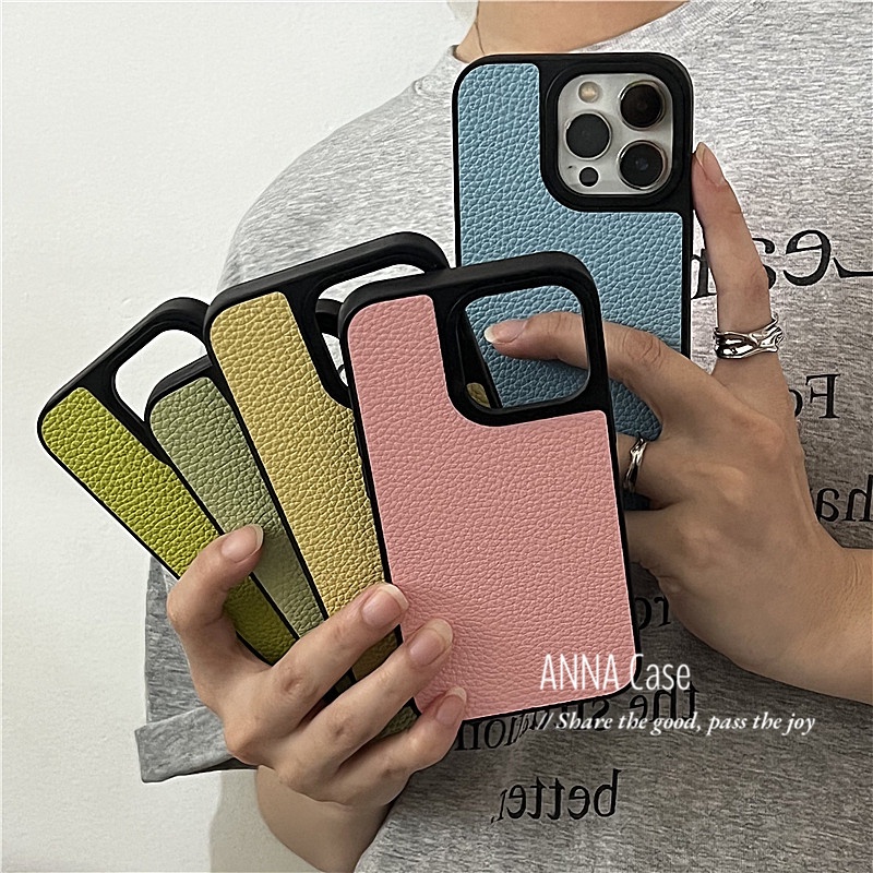 Huiwanju simple lychee leather for iphone14promax ip13 mobile phone ...