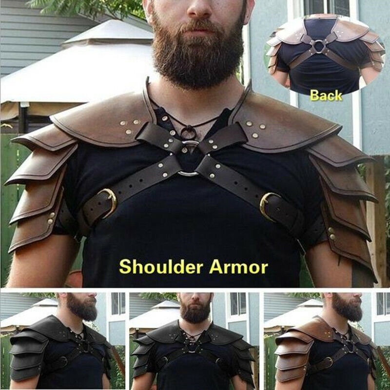 Medieval Costume Viking Shoulder Armor Gladiator Samurai Battle Knight ...