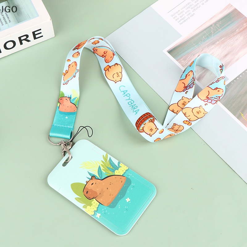 IGO Cute Capybara Phone Lanyard Neck Strap ID Card Badge Holder Credit ...