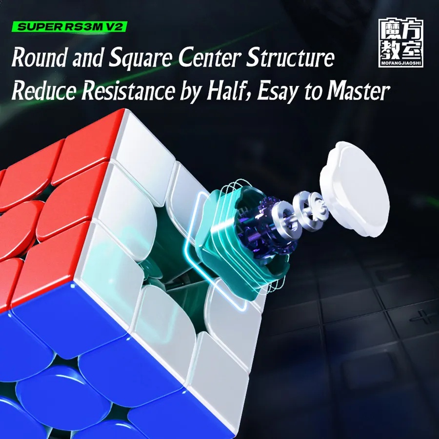 MoYu Super RS3M V2 Magnetic Maglev Ball Core Magic Cube UV 3x3 ...