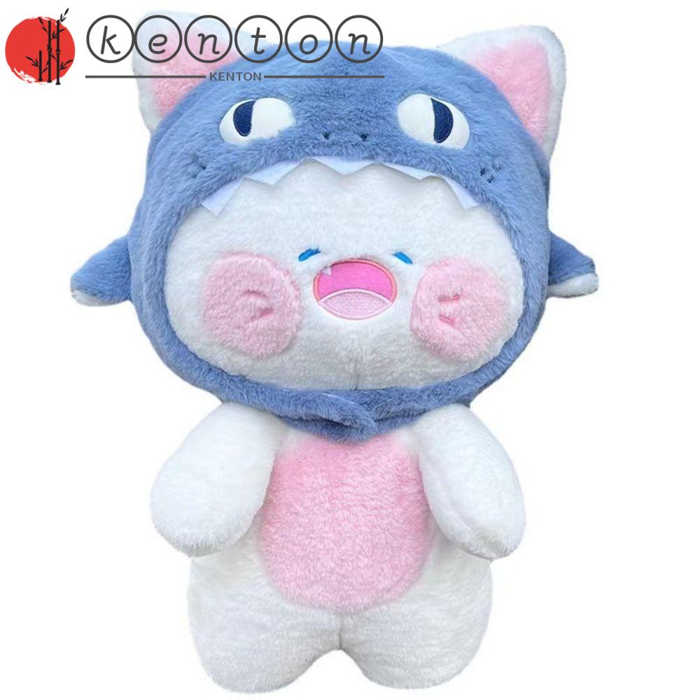 KENTON Cute Shark Cat Plush Toy, Shark Cat Soft Shark Cat Doll Pillow ...