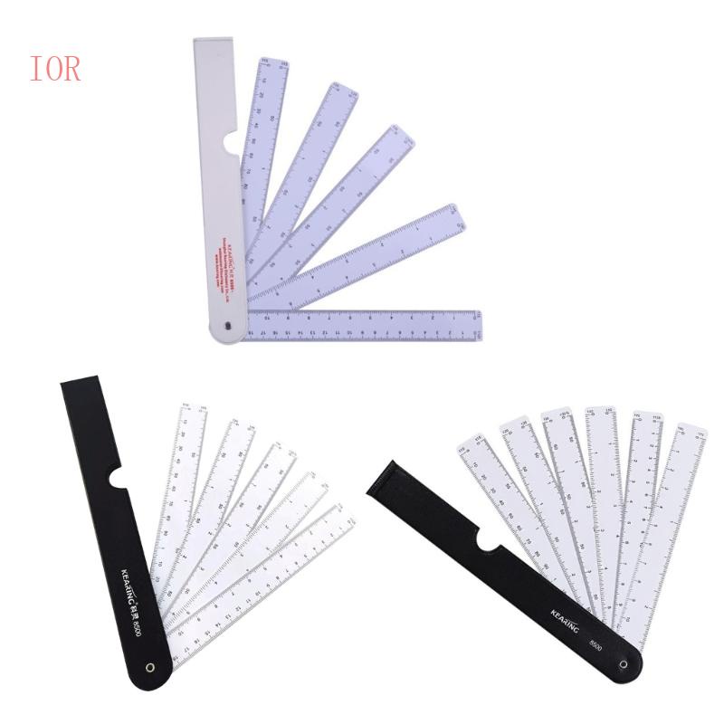 IOR Butterfly Fan Scale Ruler Plastic Fan‑shaped Folding Multi Ratio ...