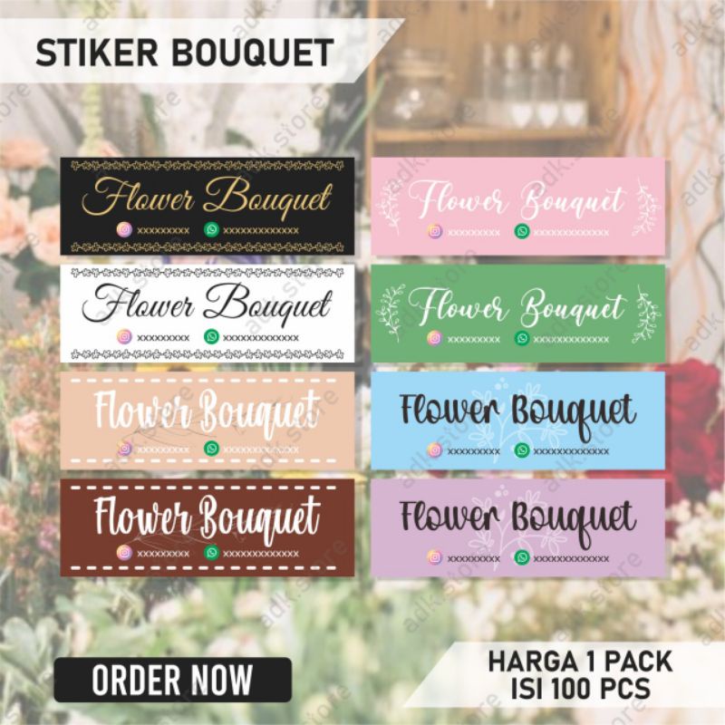 [1 PACK] BOUQUET STICKERS | BOUQUET LABEL STICKER | LABEL Sticker ...