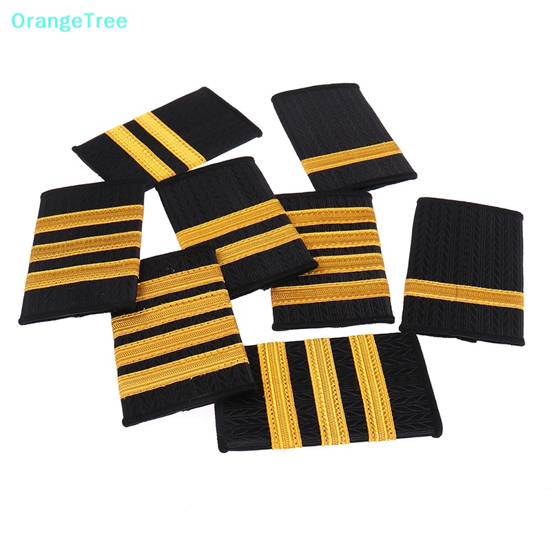OrangeTree 1Pair Epaulettes Professional Pilot Uniform Epaulets Gold ...