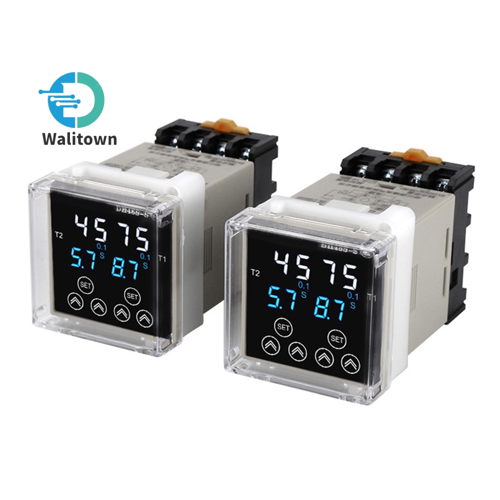 DH48S-S 0.1S-99H 8 Pin Adjustable Time Delay Timer Relay and PF083A-E ...