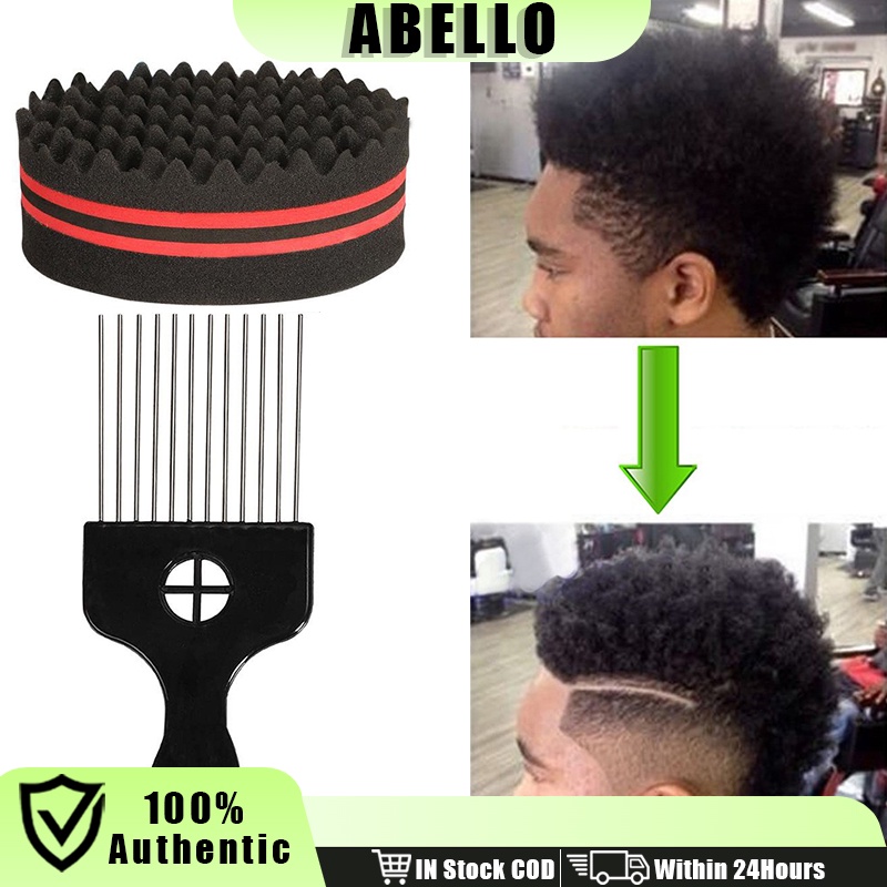 Durable Black Man Hair Braider Twist Sponge Curl Brush Sponge Big Holes ...