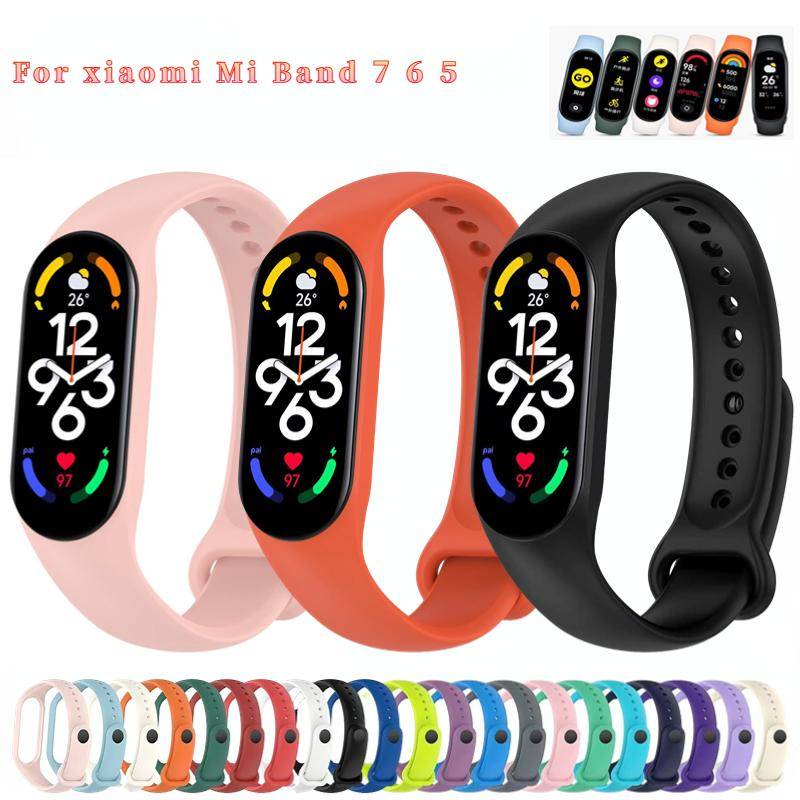 Silicone strap For Xiaomi Mi band 7 6 5 Multi color smart bracelet sports replacement wrist band ...
