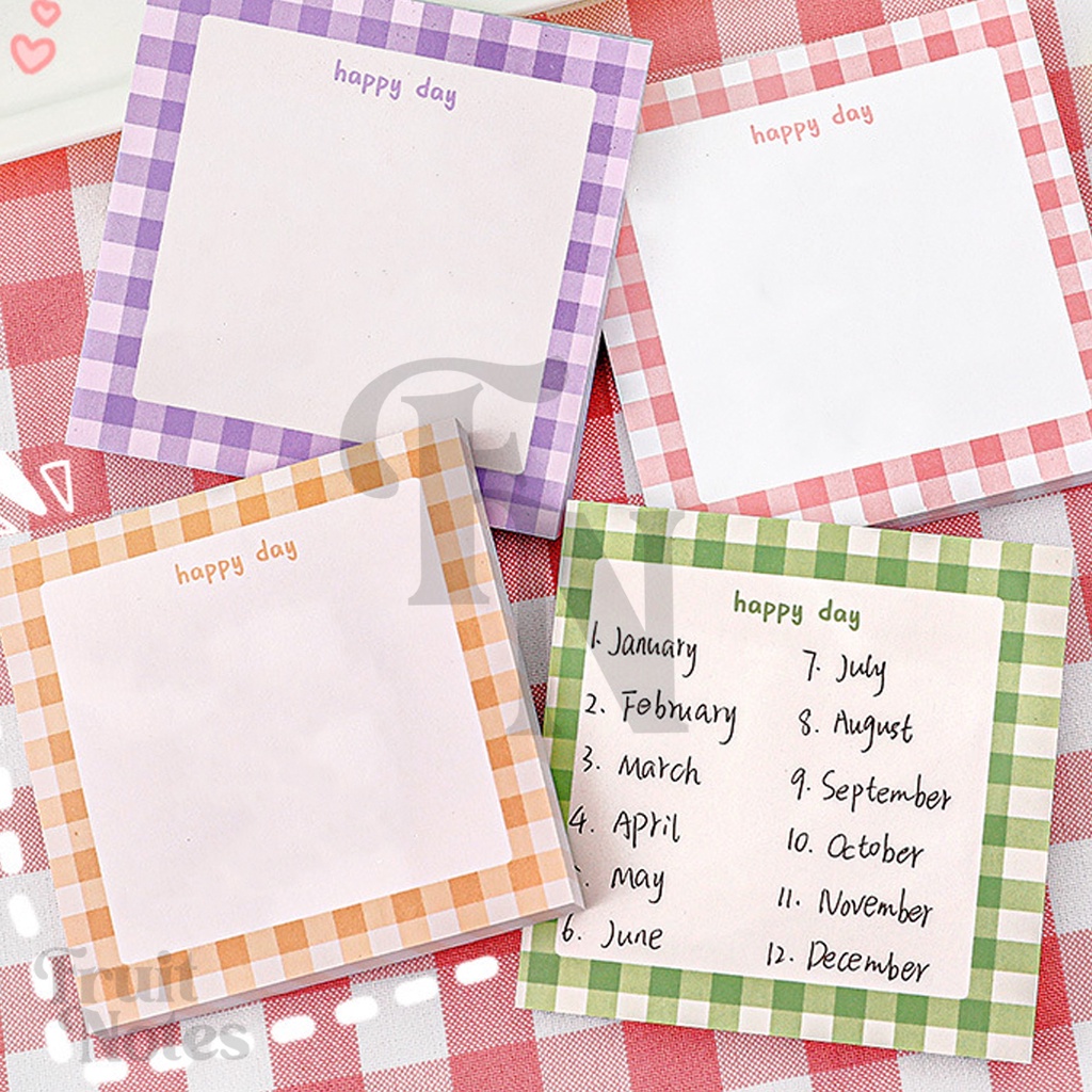 SN364 Minimalist Checkered Frame Sticky Notes | Shopee Philippines