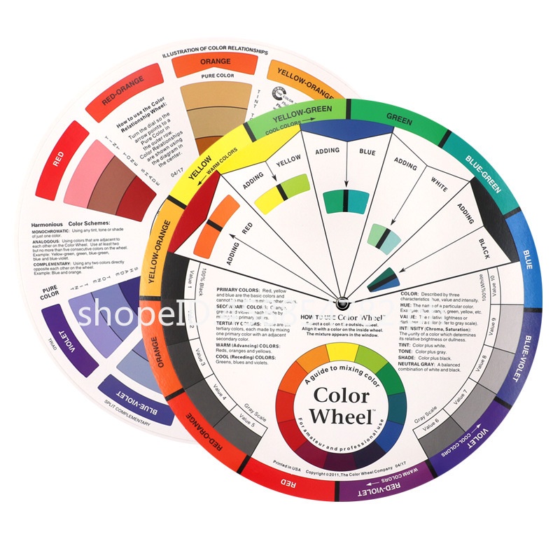 New Professional Paper Card Design Color Mixing Wheel Ink Chart ...