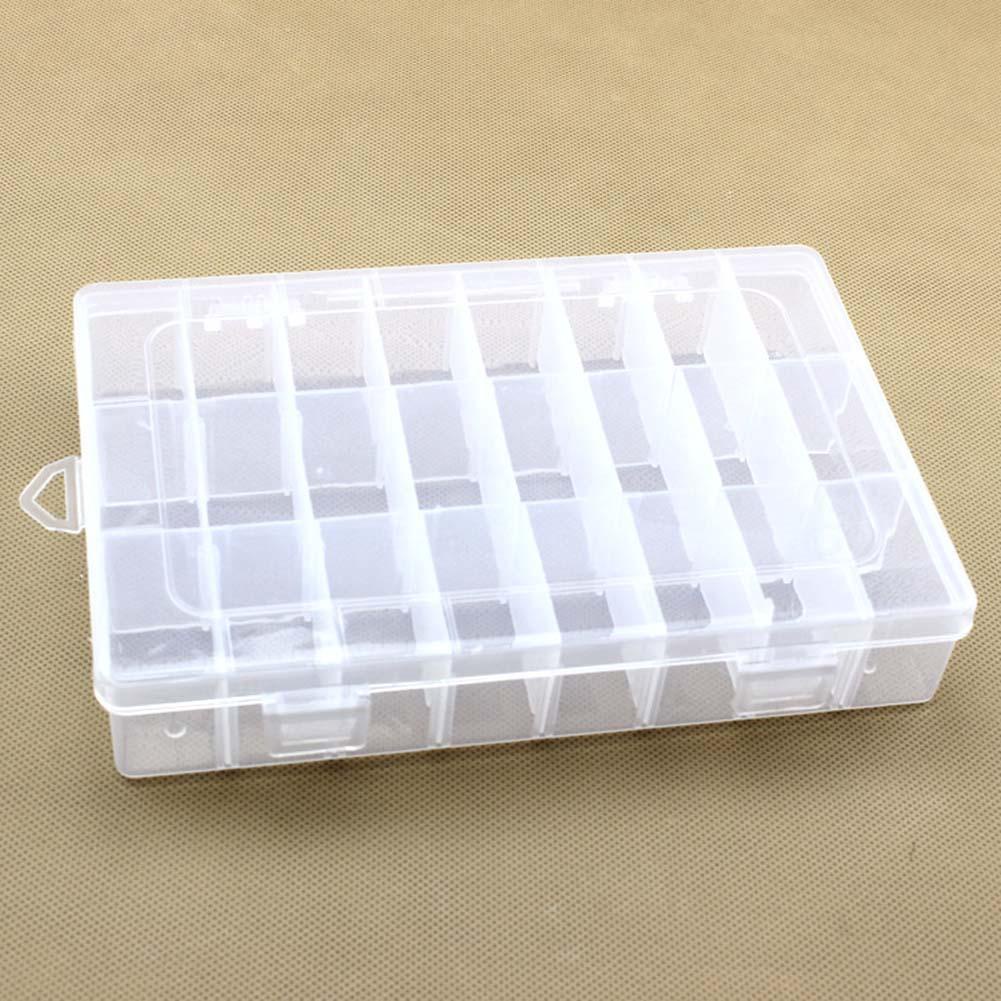 24 Grids Compact Plastic Box with Dividers for Efficient Storage of ...