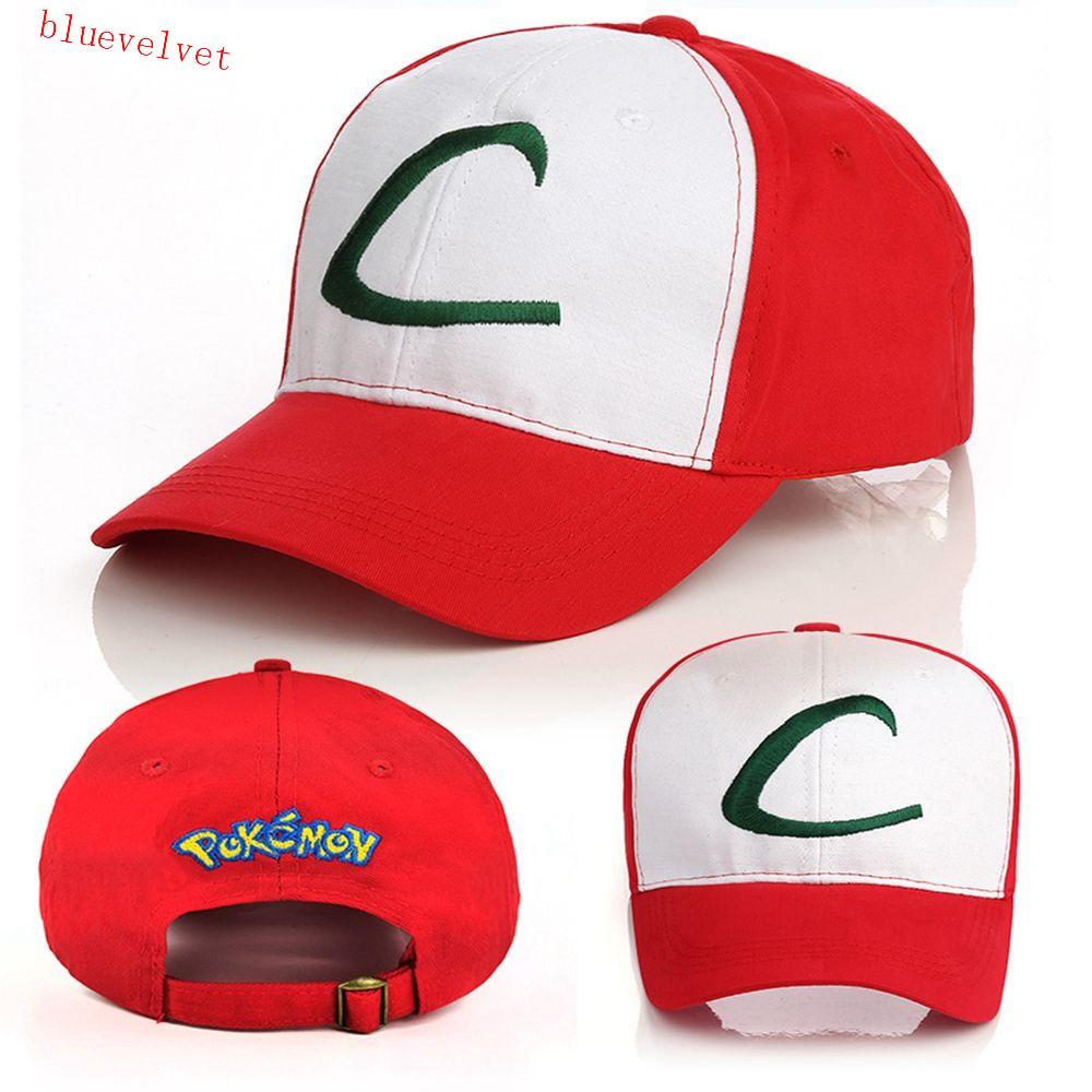 BLUEVELVET Pokemon Baseball Caps Casual Unisex Alphabet Red Golf Hat ...
