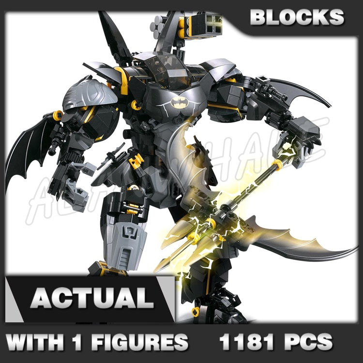 1181pcs Super Heroes DC Batman Fighter BatMech Black Robot Joints ...
