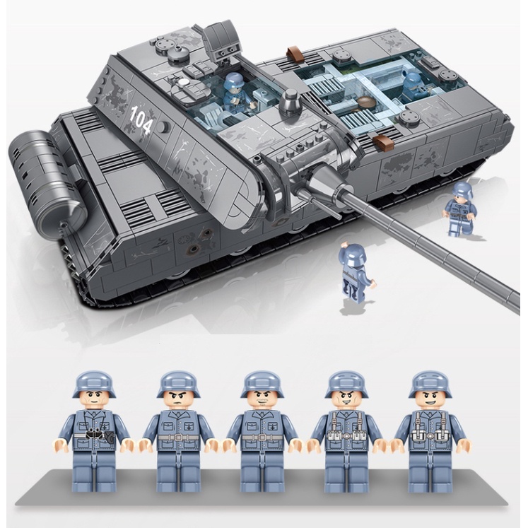 MYBRICKSTORE 2127PCS WW2 Panzer VIII Maus Tank Building Block Brick ...