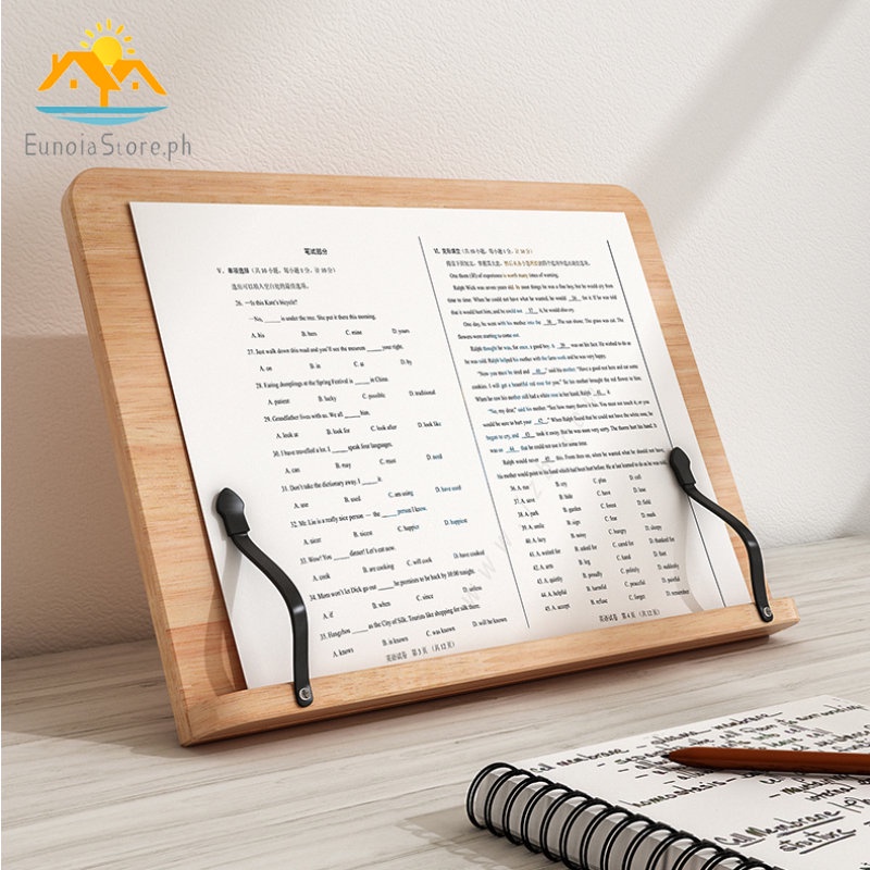 Solid Wood Reading Bracket Book Holder Desktop Bookshelf Book Computer ...
