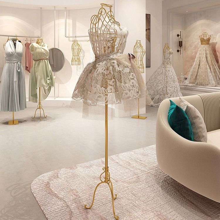 Clothing Mannequin Wrought Iron Clothes Rack Wedding Photography Full ...