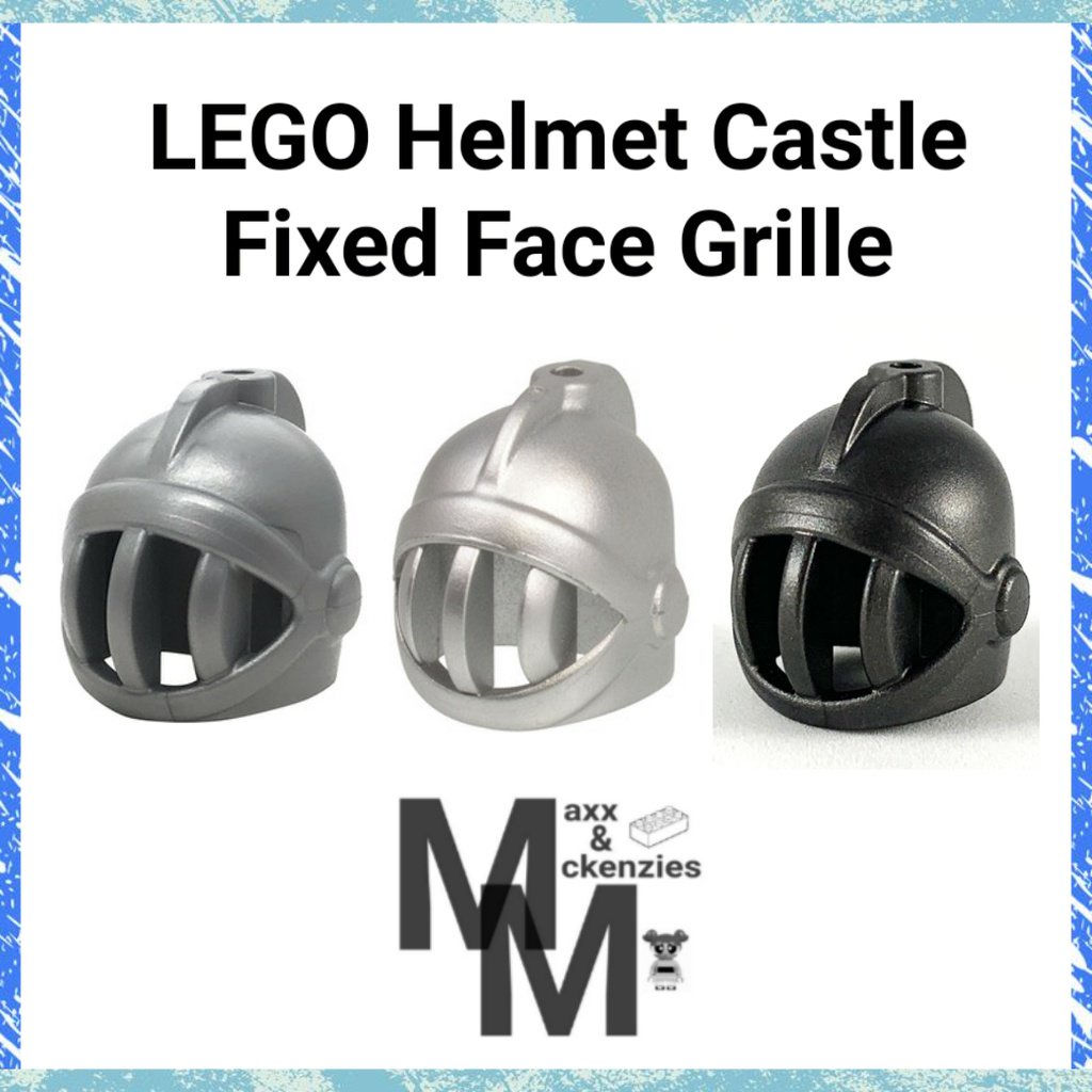 Helmet Castle with Fixed Face Grille (x167) LEGO Minifigure Headgear ...