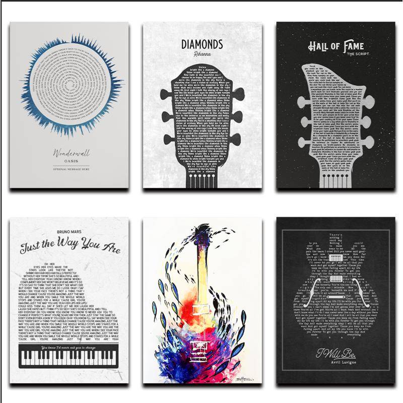 Piano Chords Chart, Major and Minor Chords, Guitar Music painting ...