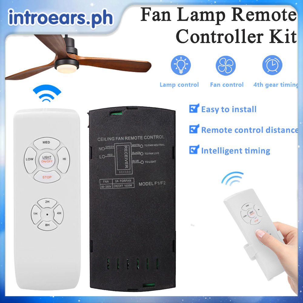 INTR Dc Wireless Lamp Ceiling Fan Remote Controller Kit With Rf Remote ...