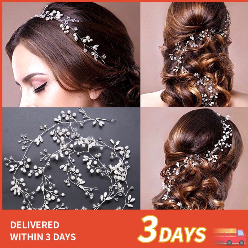 Crown Floral Crystal Pearl Jewelry Headdress/Western Wedding Bride ...